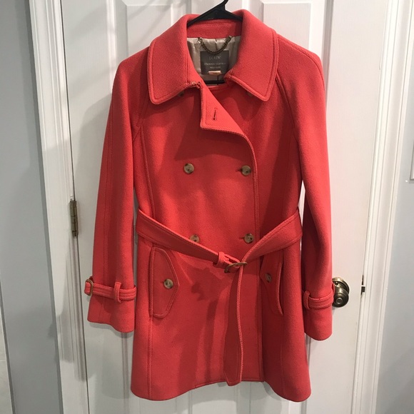 J. Crew | Jackets & Coats | Jcrew Coral Stadium Cloth Wool Coat | Poshmark